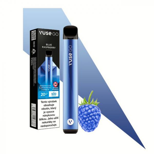 Vuse Go Blue Raspberry jednorázová elektronická cigareta (Modrá malina)