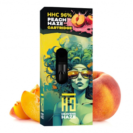 Heavens Haze HHC Cartridge, 96% HHC Peach Haze - Broskev (1 ml)